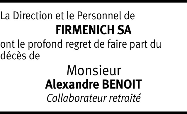 Alexandre Benoit | Hommages