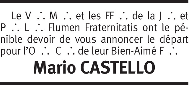 Mario Castello | Hommages