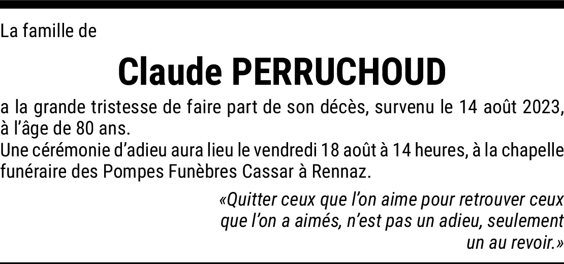 Claude Perruchoud | Hommages