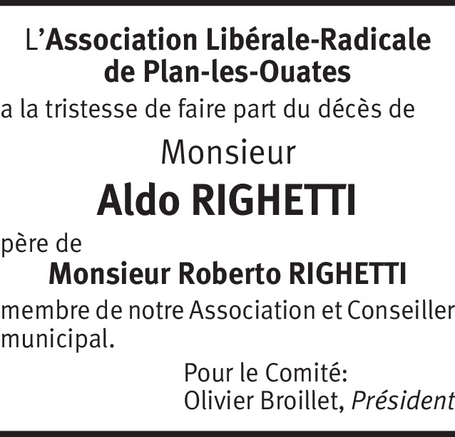 Aldo Righetti | Hommages