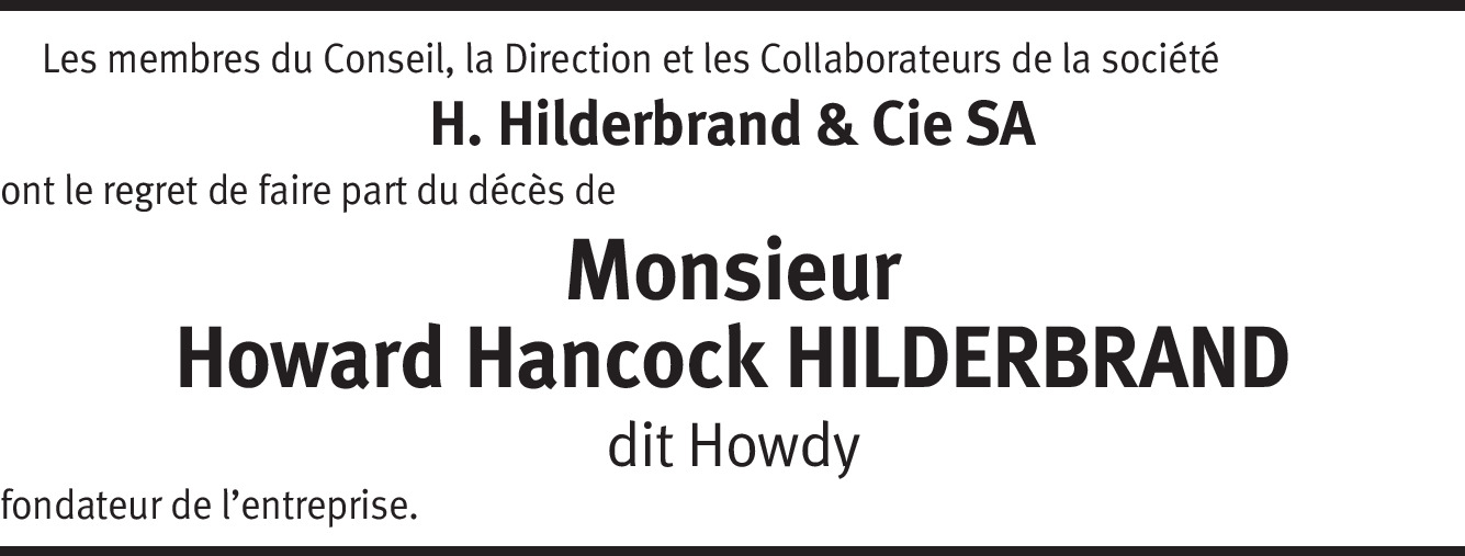 Howard Hancock Hilderbrand | Hommages