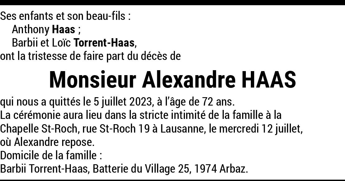 Alexandre Haas | Hommages