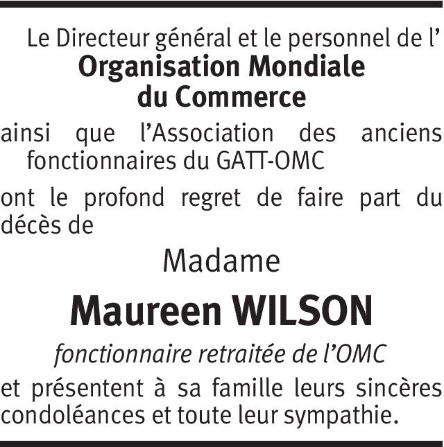 Maureen Wilson | Hommages