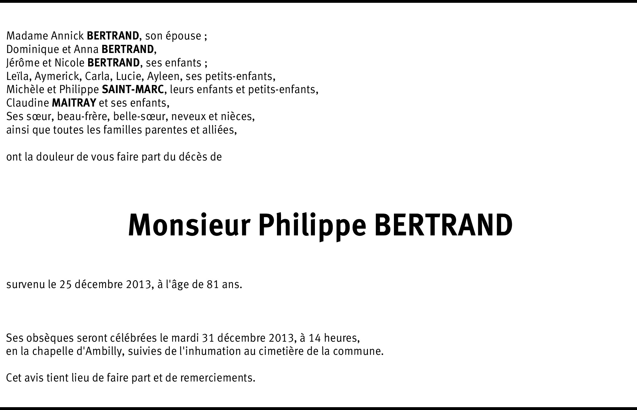 Philippe Bertrand | Hommages