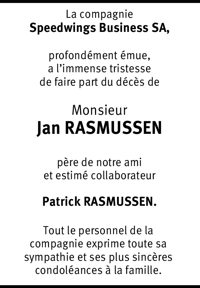 Jan Rasmussen | Hommages