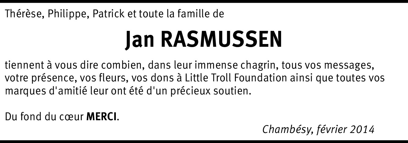Jan Rasmussen | Hommages