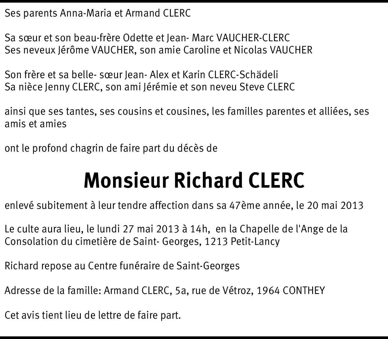 Richard Clerc | Hommages
