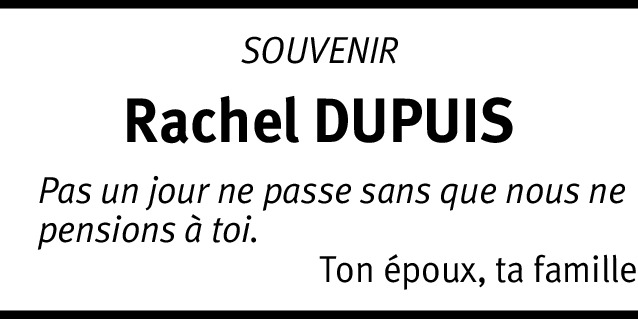 Rachel Dupuis Furrer | Hommages