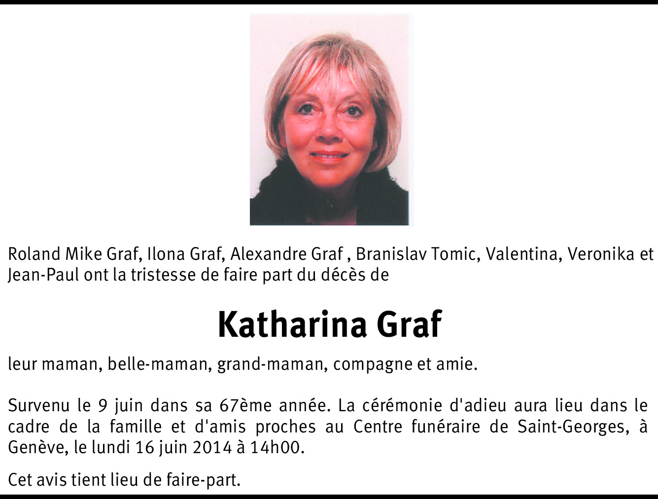 Katharina Graf | Hommages