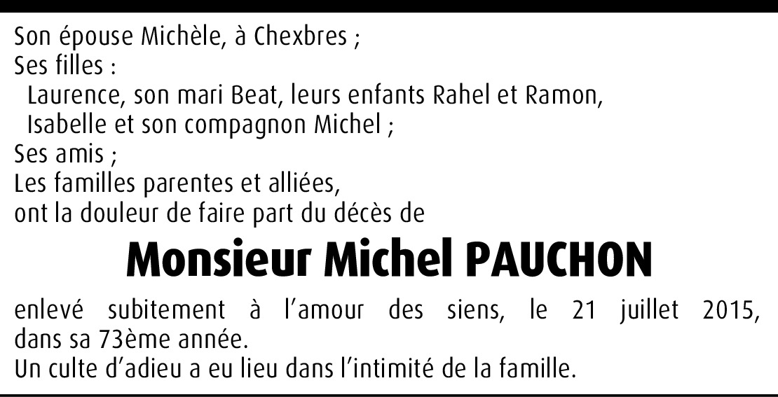 Michel Pauchon | Hommages