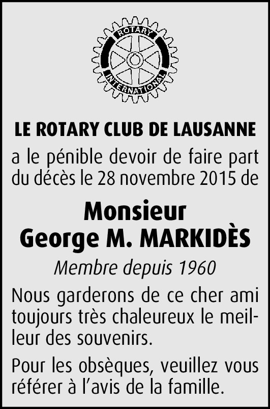 George Markidès | Hommages