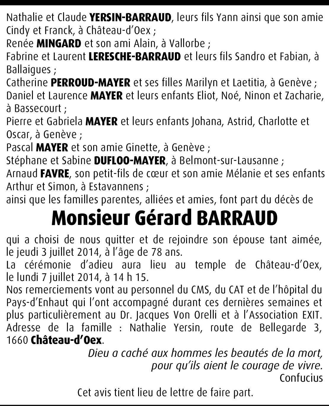 Gérard Barraud | Hommages