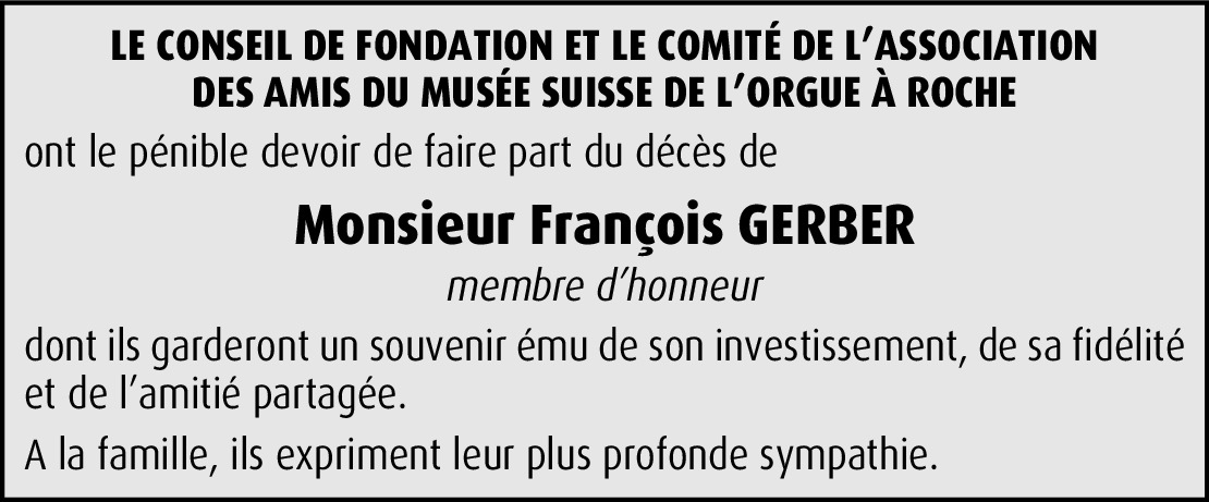 François Gerber | Hommages