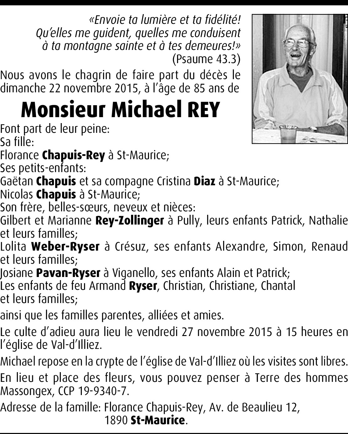 Michael Rey | Hommages