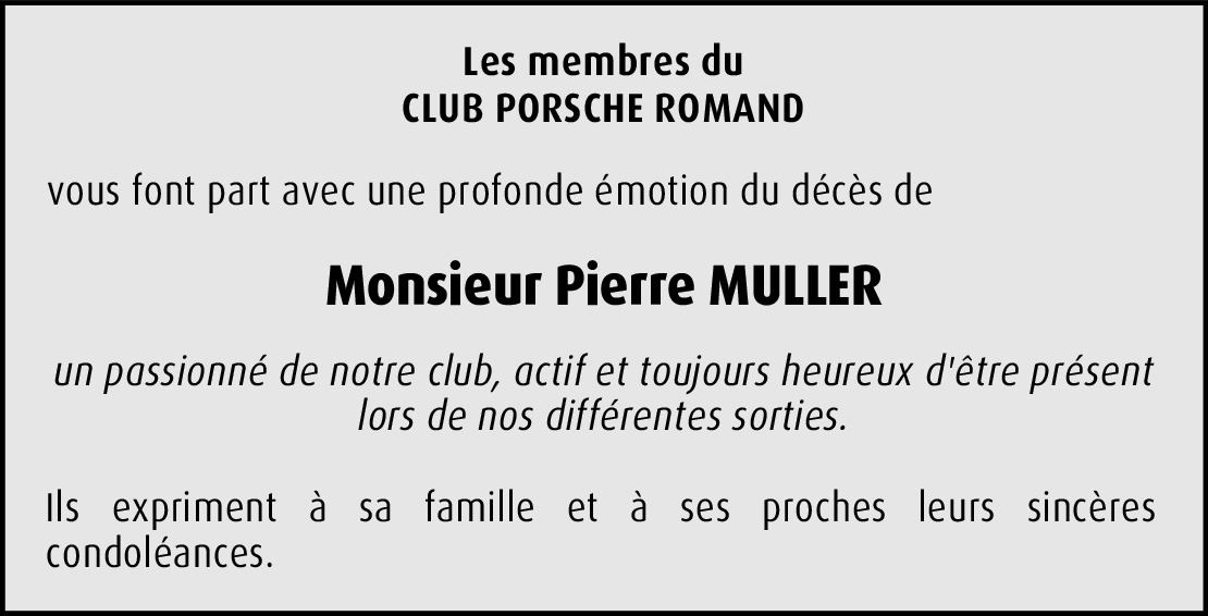 Pierre Muller | Hommages