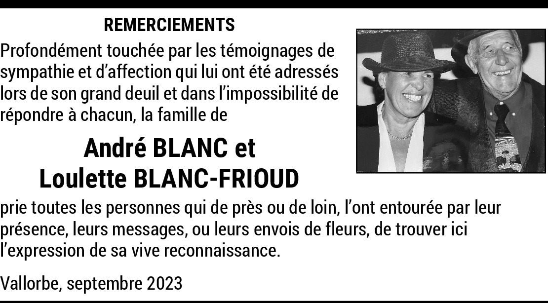 André Blanc | Hommages