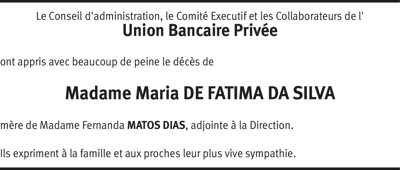 Maria de Fatima da Silva | Hommages