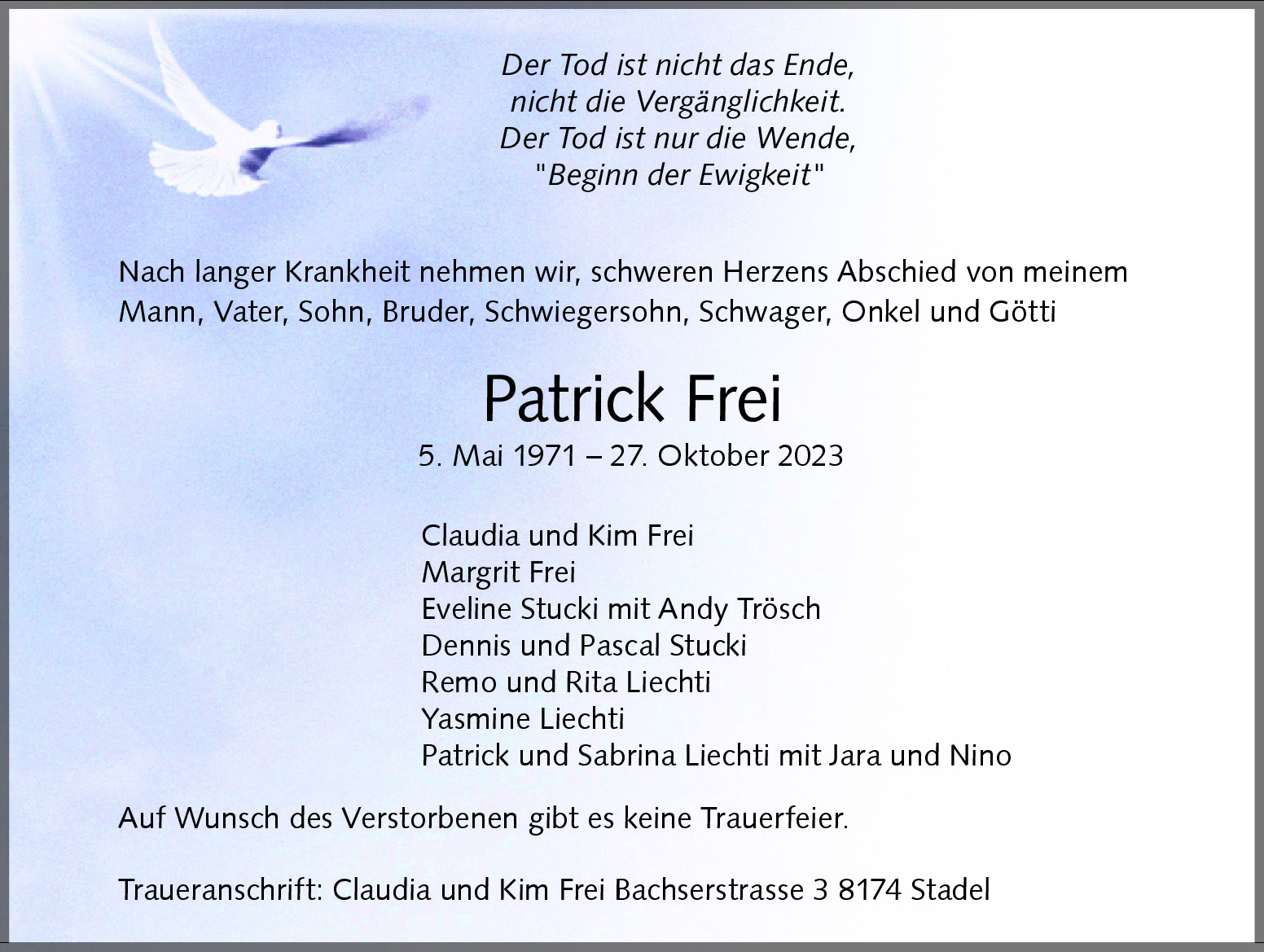 Patrick Frei | Hommages