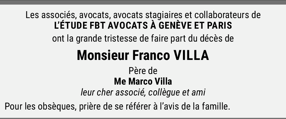 Franco Villa | Hommages