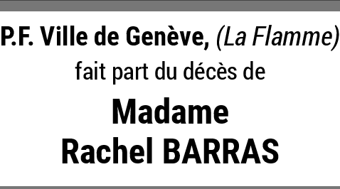 Rachel Barras | Hommages
