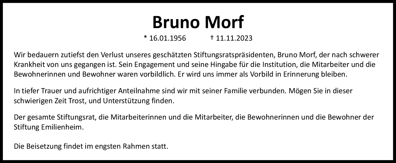 Bruno Morf | Hommages