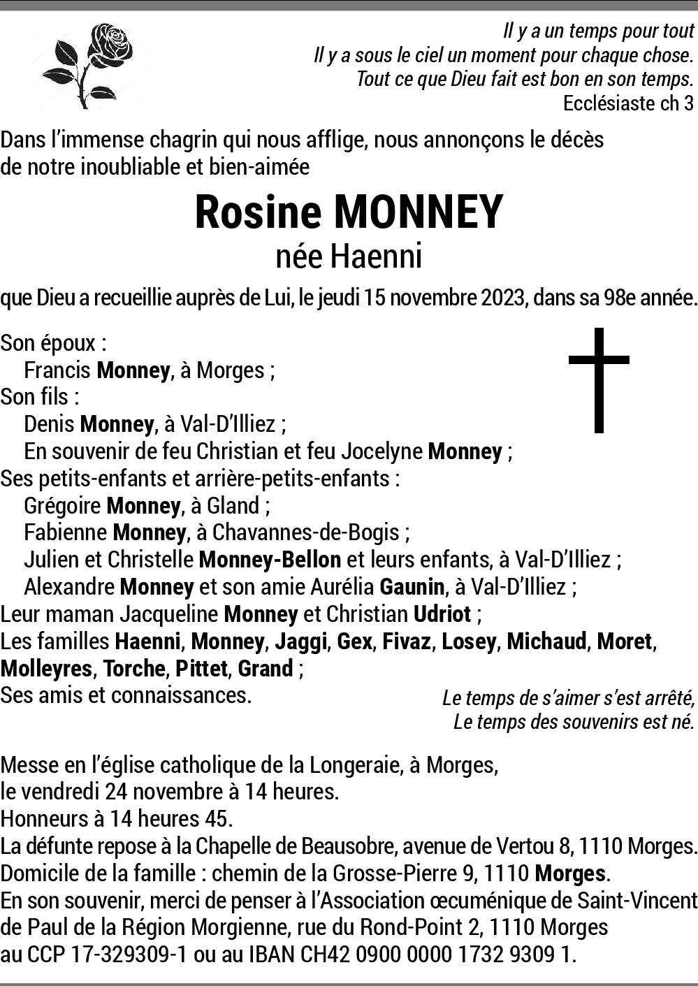 Rosine Monney | Hommages