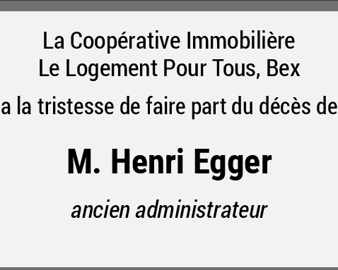 Henri Egger | Hommages
