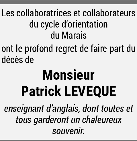 Patrick Leveque | Hommages