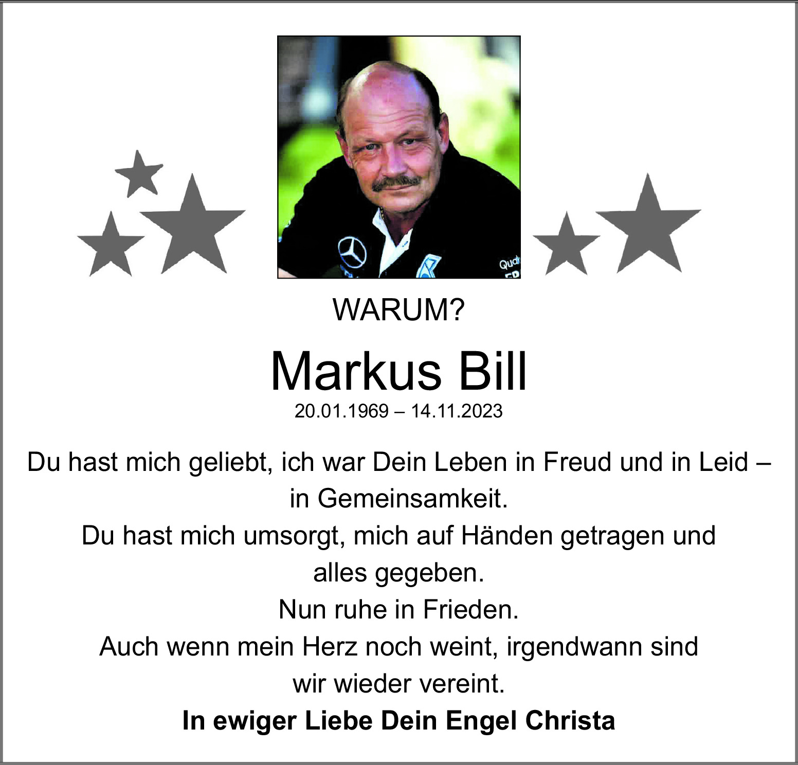 Markus Bill | Hommages