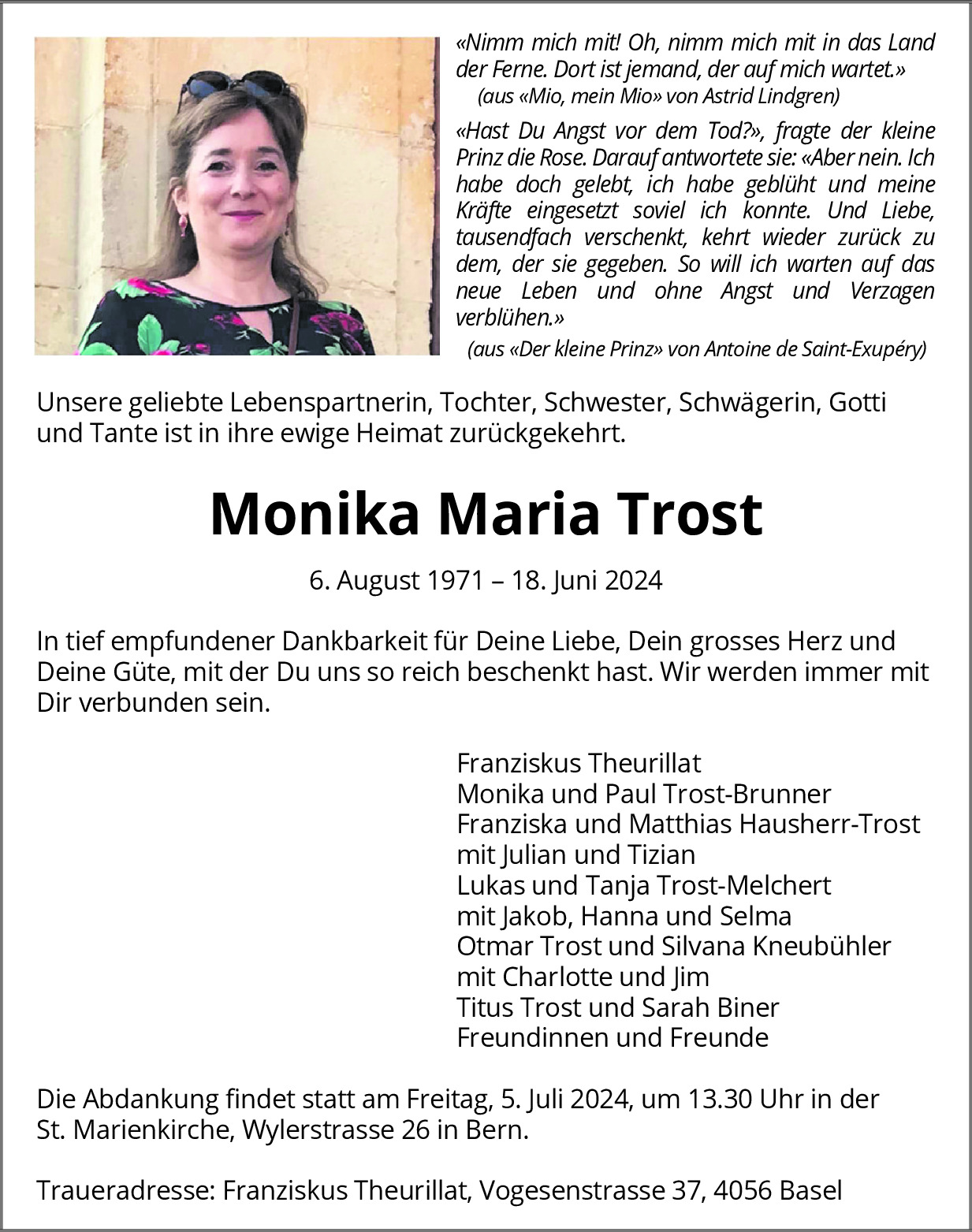 Monika Maria Trost | Hommages