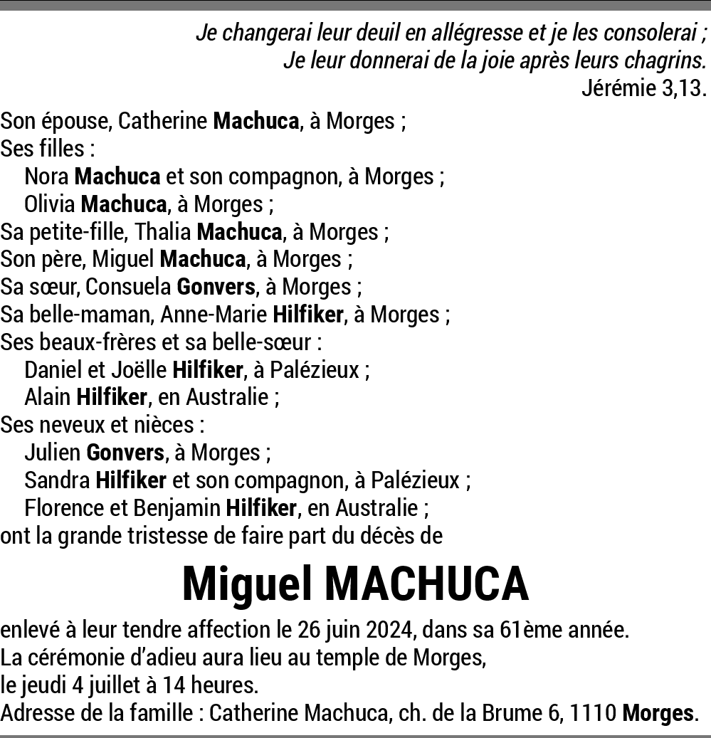 Miguel Machuca | Hommages