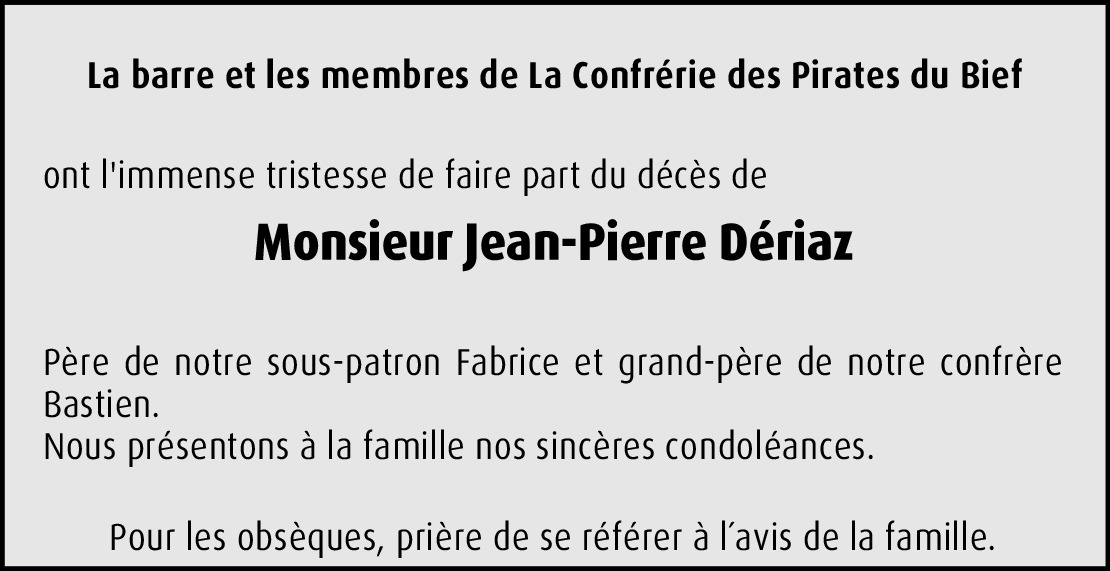 Jean-Pierre Dériaz | Hommages