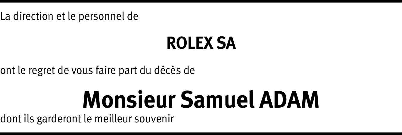 Samuel Adam | Hommages