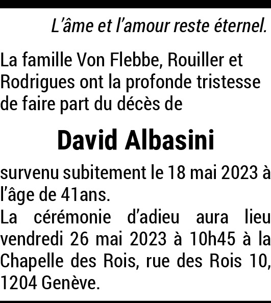 David Albasini | Hommages