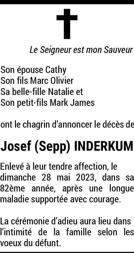 Josef (Sepp) Inderkum | Hommages