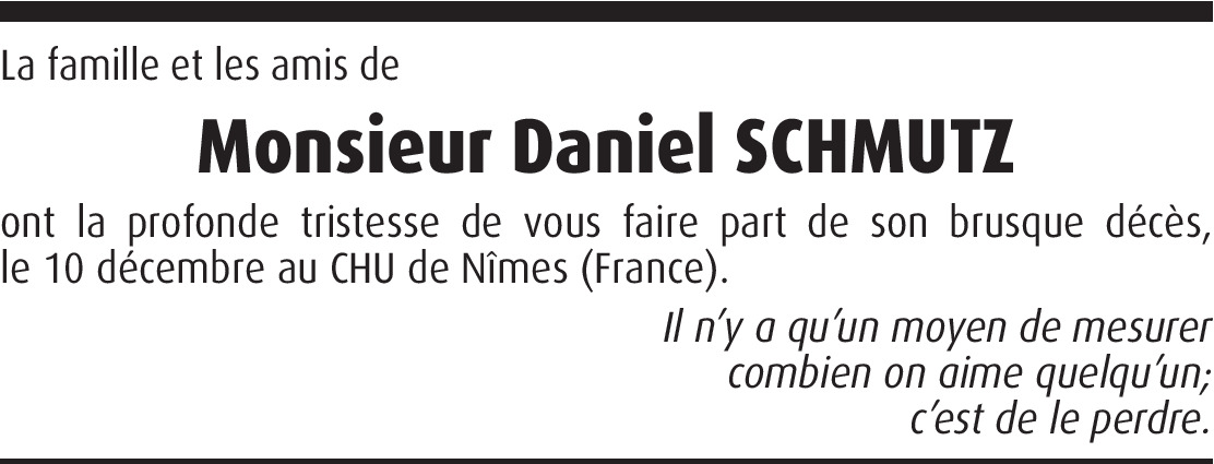 Daniel Schmutz | Hommages