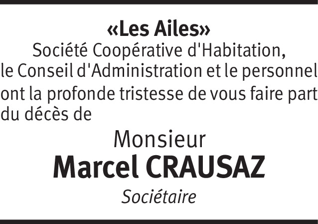 Marcel Crausaz | Hommages