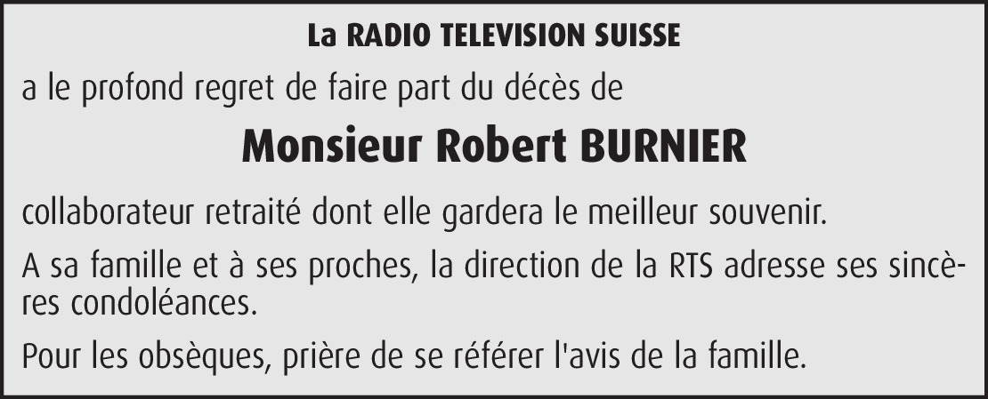 Robert Burnier | Hommages