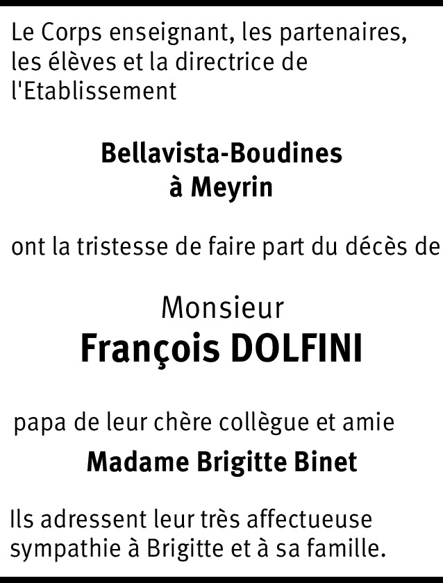 François Dolfini | Hommages