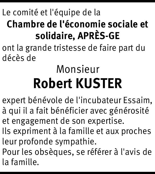 Robert Kuster | Hommages