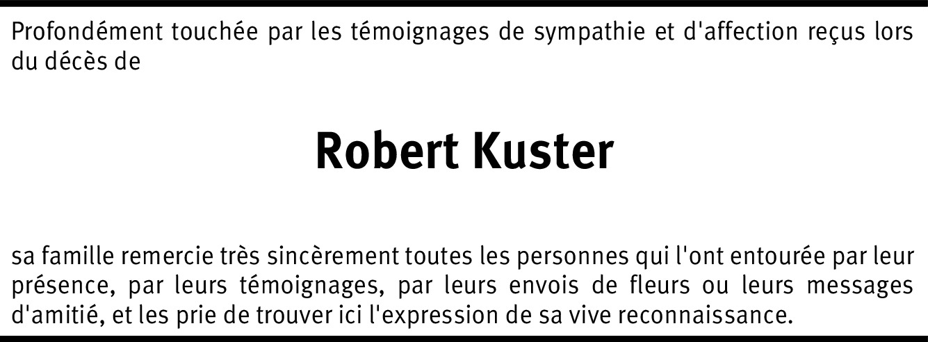 Robert Kuster | Hommages