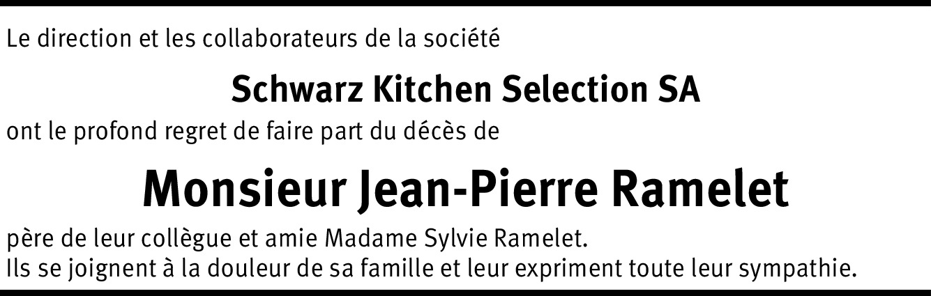 Jean-Pierre Ramelet | Hommages