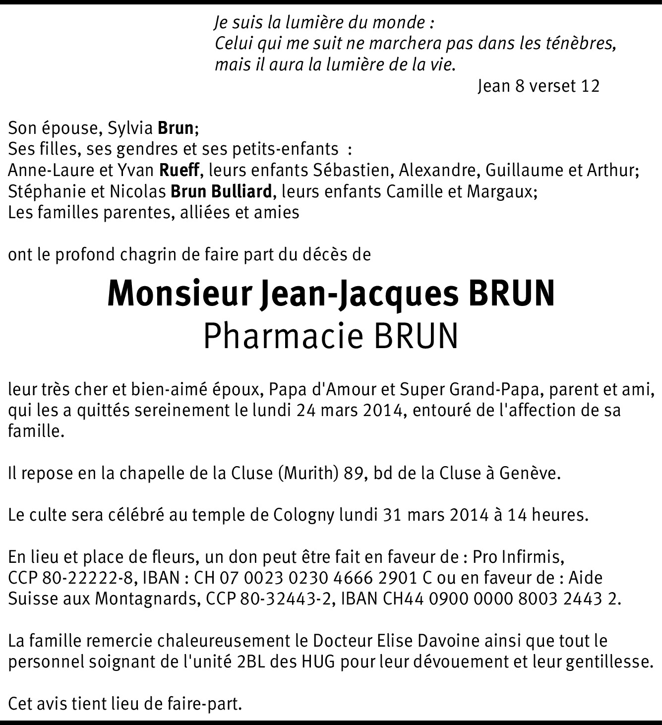 Jean-Jacques Brun | Hommages