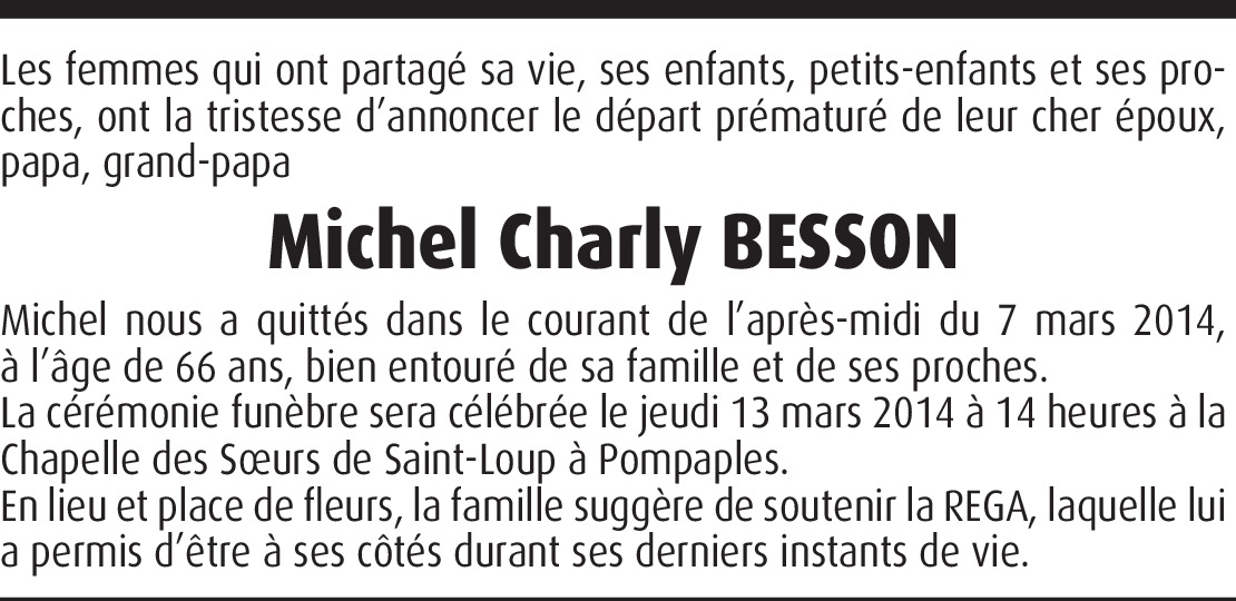 Michel Besson | Hommages