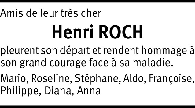 Henri Roch | Hommages
