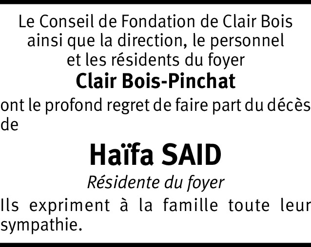 Haifa Said | Hommages