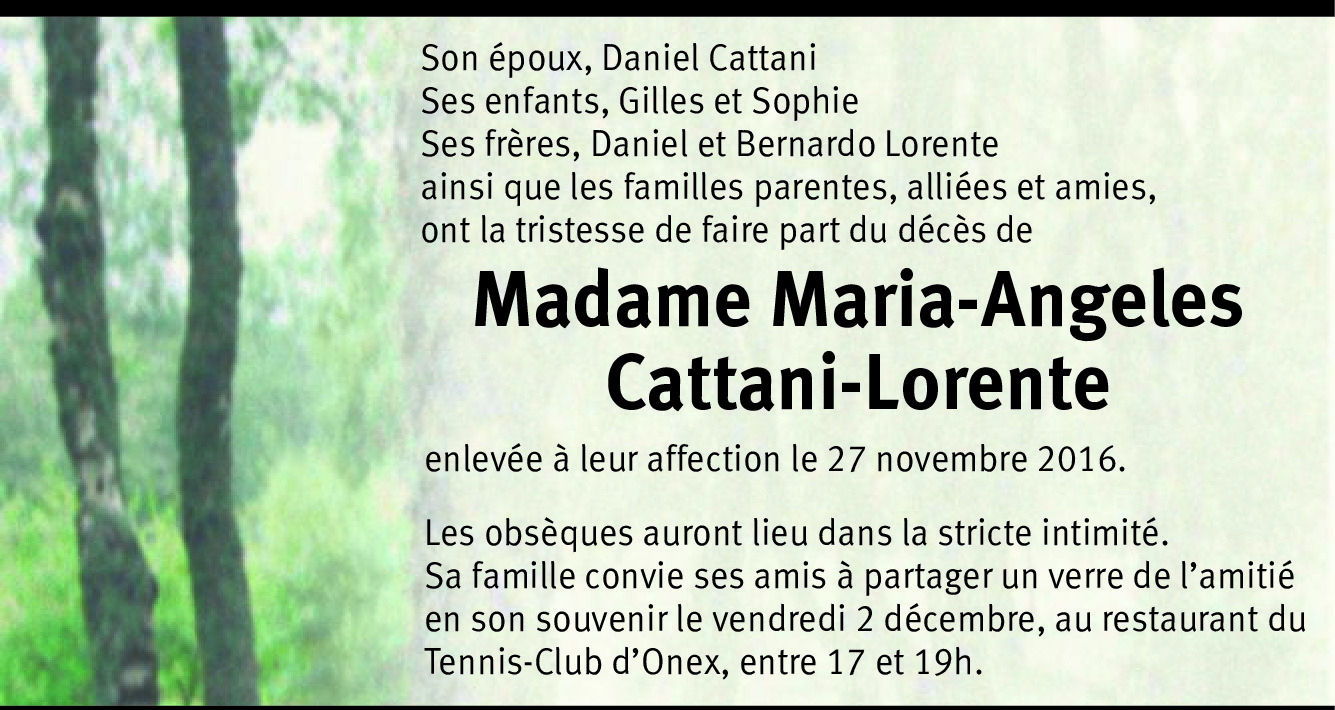 Maria-Angeles Cattani-Lorente | Hommages