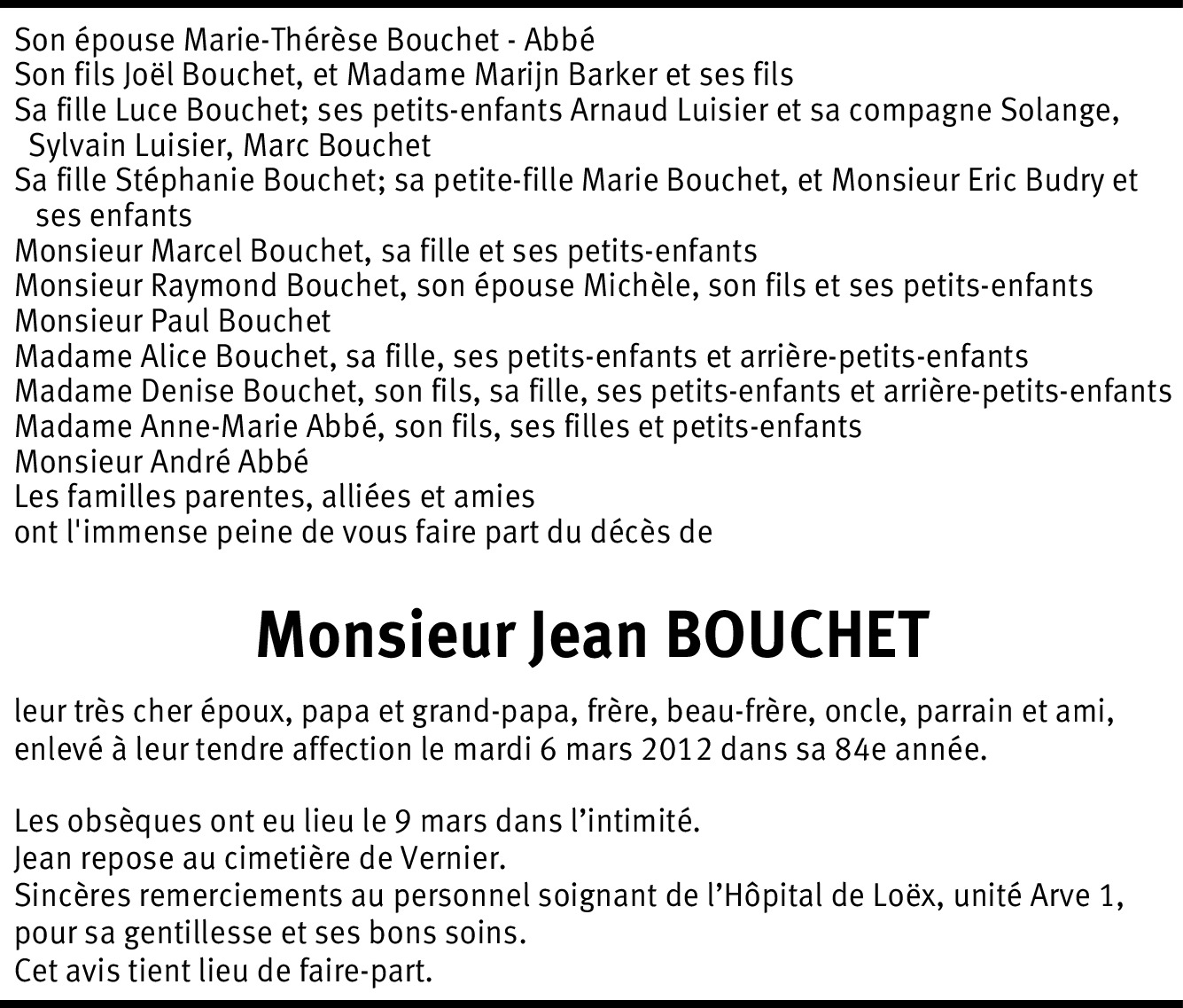 Jean Bouchet | Hommages